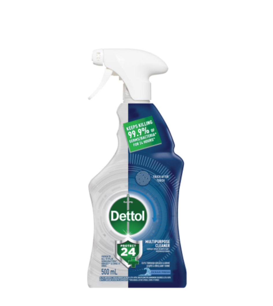 Dettol Protect 24 Ocean Fresh Multipurpose Cleaner Trigger 500ml -(B2B ...