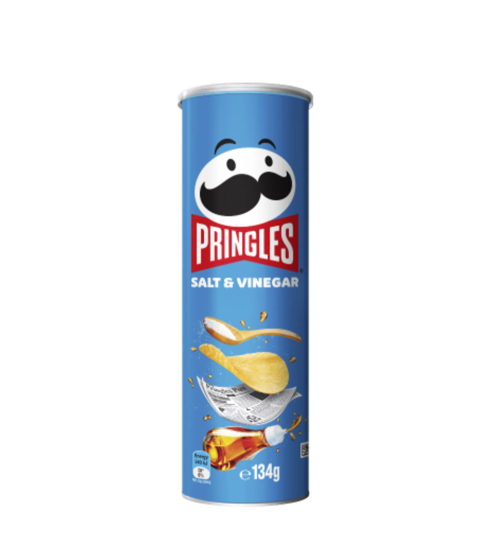 Pringles Salt & Vinegar Potato Chips 134g -(B2B) – 100 Fold Distributors